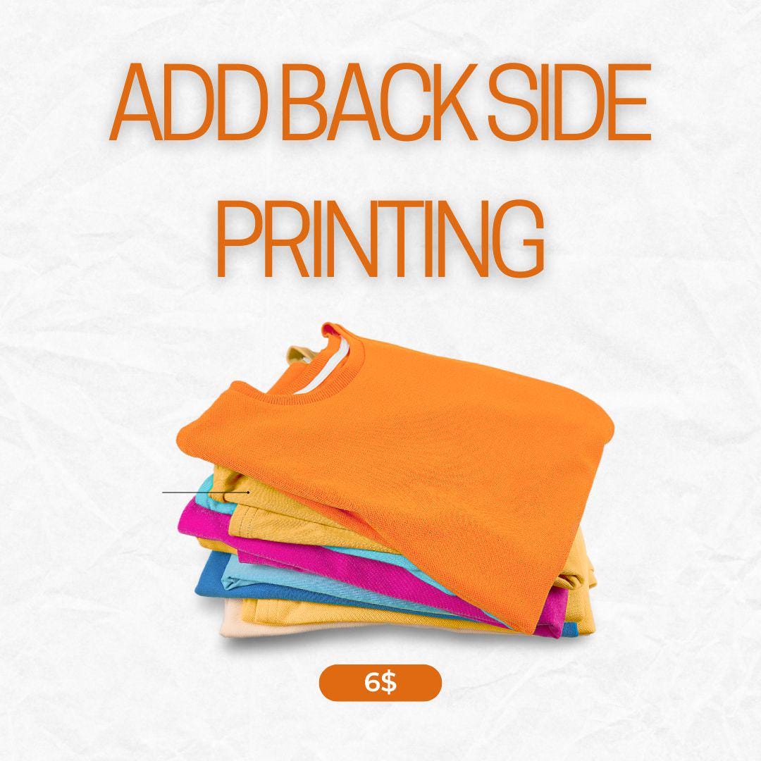 Add Back Side Printing - Etsy