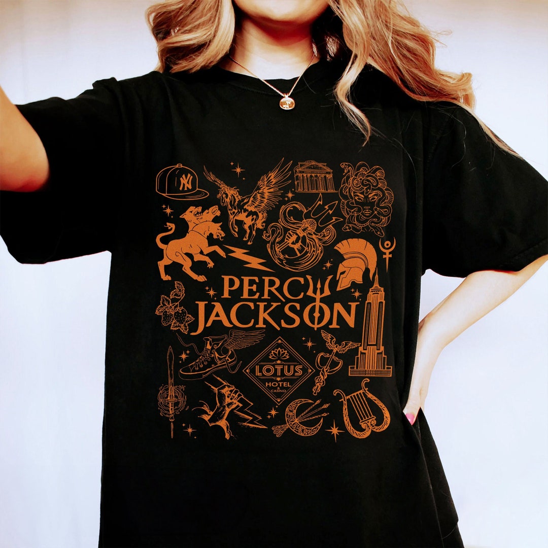 Percy Jackson & the Olympians Doodle Art Shirt Rick Riordan Bookish ...