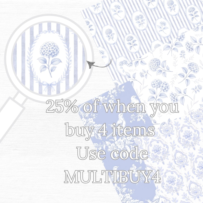 French Country Digital Paper Pack, Grandmillennial Digital Paper Pack ...