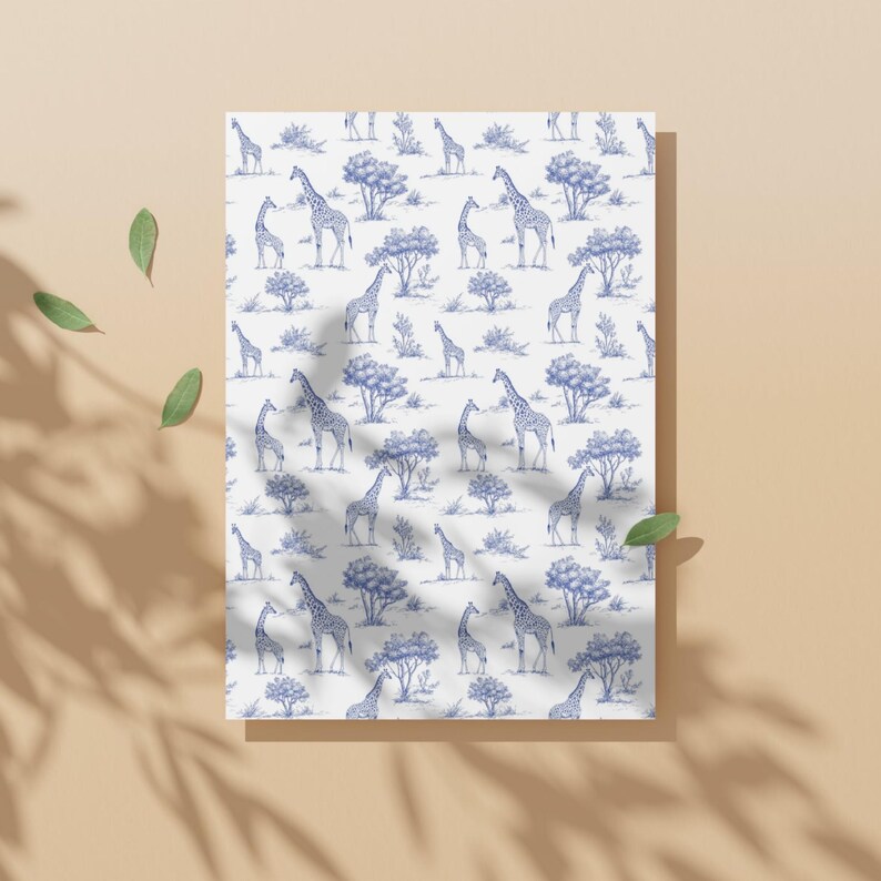 Chinoiserie Toile Giraffe Seamless Pattern – Nursery Animal Design ...