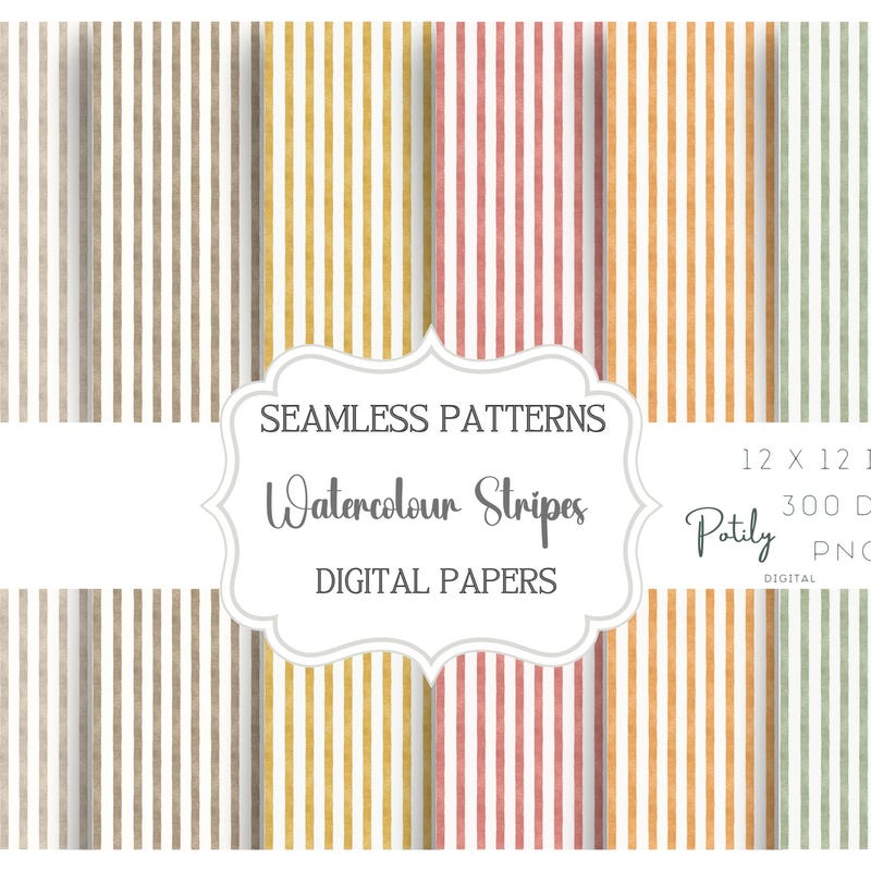 Stripe Digital Paper - Etsy