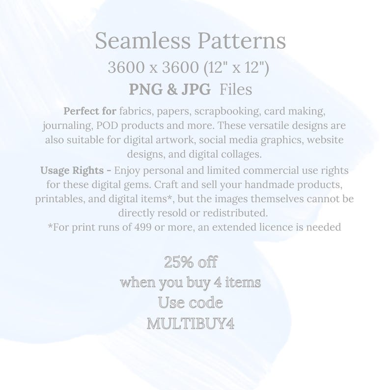 French Country Digital Paper Pack, Blue and White Seamless Patterns ...
