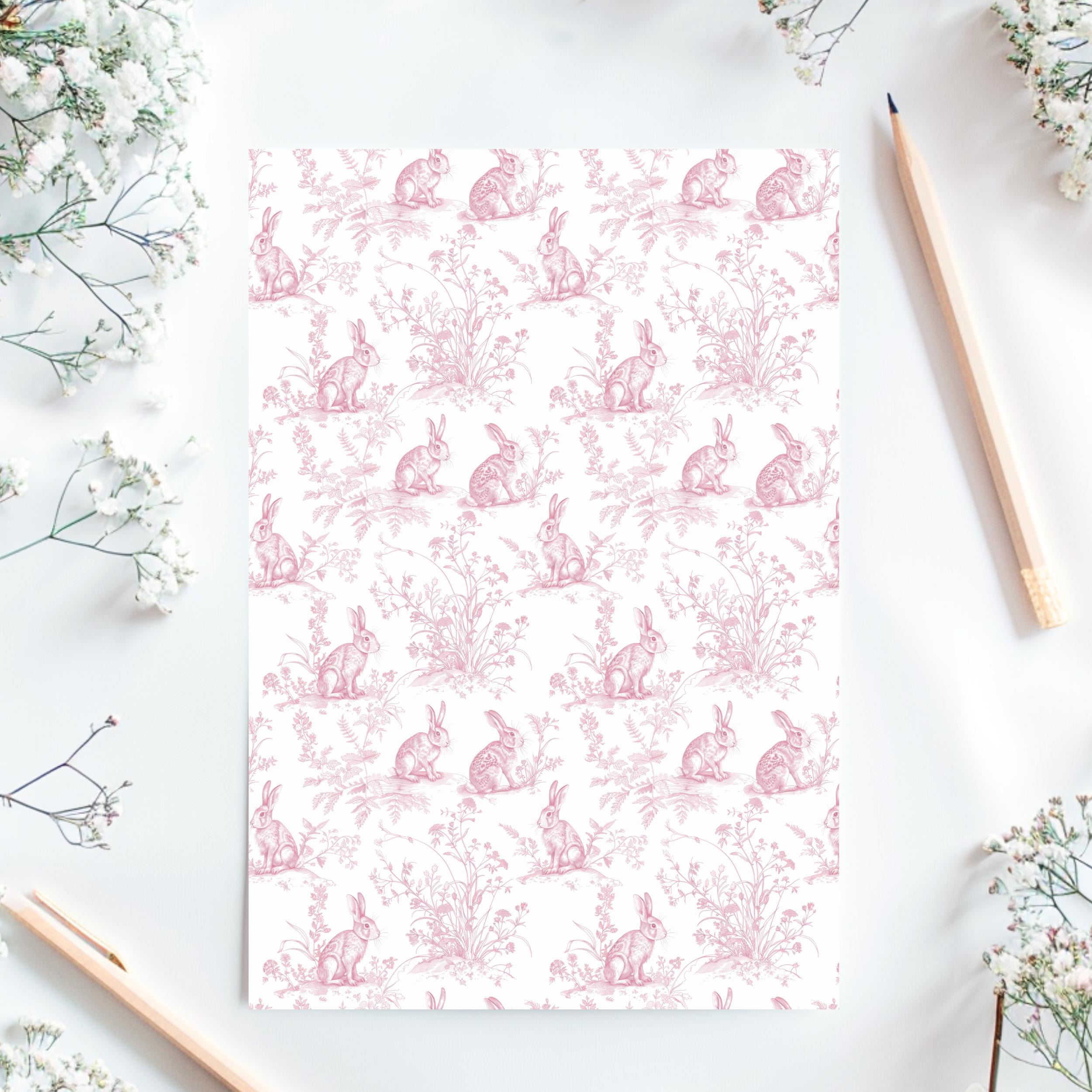 Pink Toile Nursery Seamless Pattern, Nursery/baby Shower Background ...