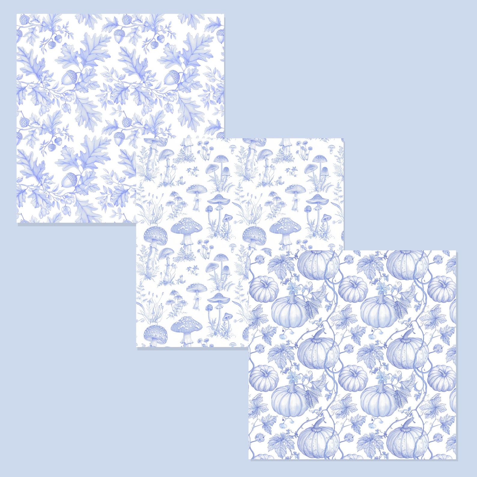 Chinoiserie Toile De Jouy Digital Paper - Autumn/fall Patterns for ...