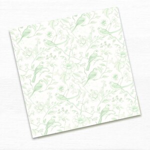 Green Chinoiserie Toile, Seamless Pattern, Digital Download for Paper ...