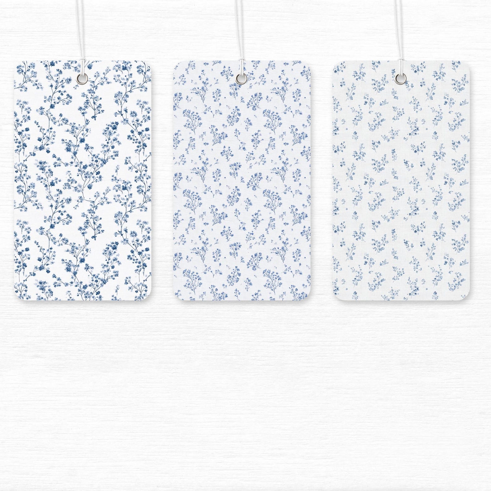 Blue Denim Seamless Digital Paper Set, Blue and White Printable ...