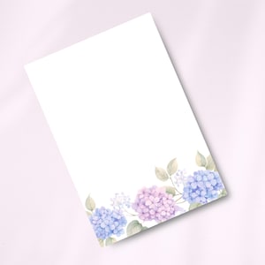 Printable Letter Paper, Hydrangea Flowers, Printable Stationery Lined ...