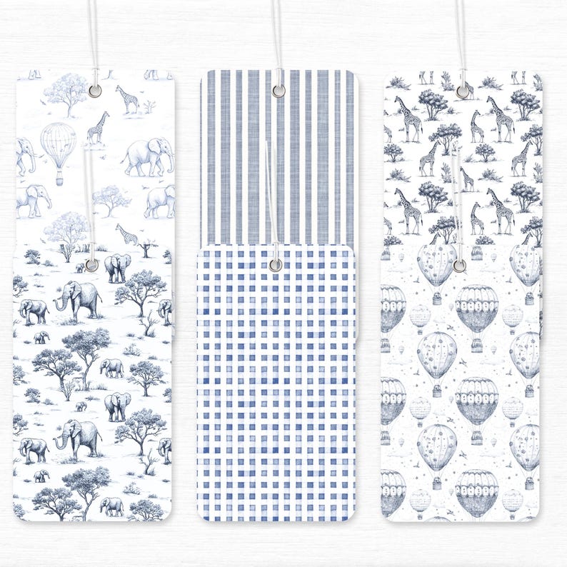 Safari Toile De Jouy Nursery Seamless Pattern Bundle, 24 Digital Paper ...