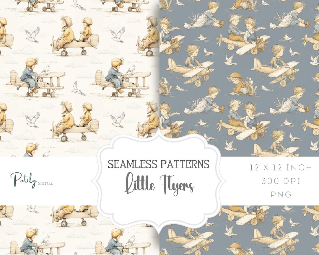 Toile-inspired Seamless Pattern for Boys, With Children in Vintage ...