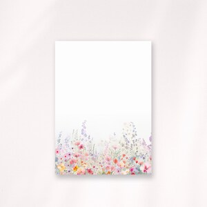 Printable Letter Paper, Wildflowers, Printable Stationery Lined Paper ...