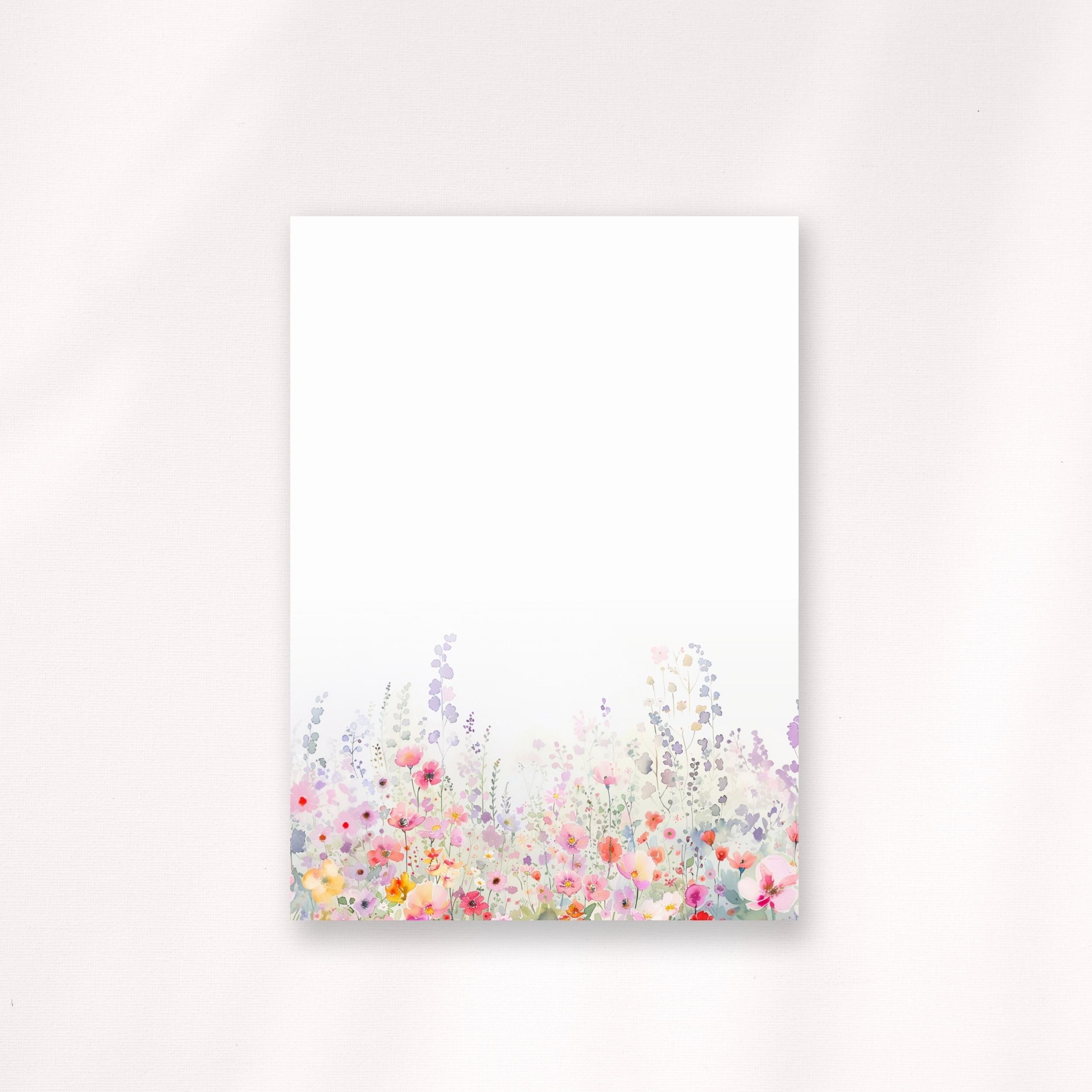 Printable Letter Paper, Wildflowers, Printable Stationery Lined Paper ...