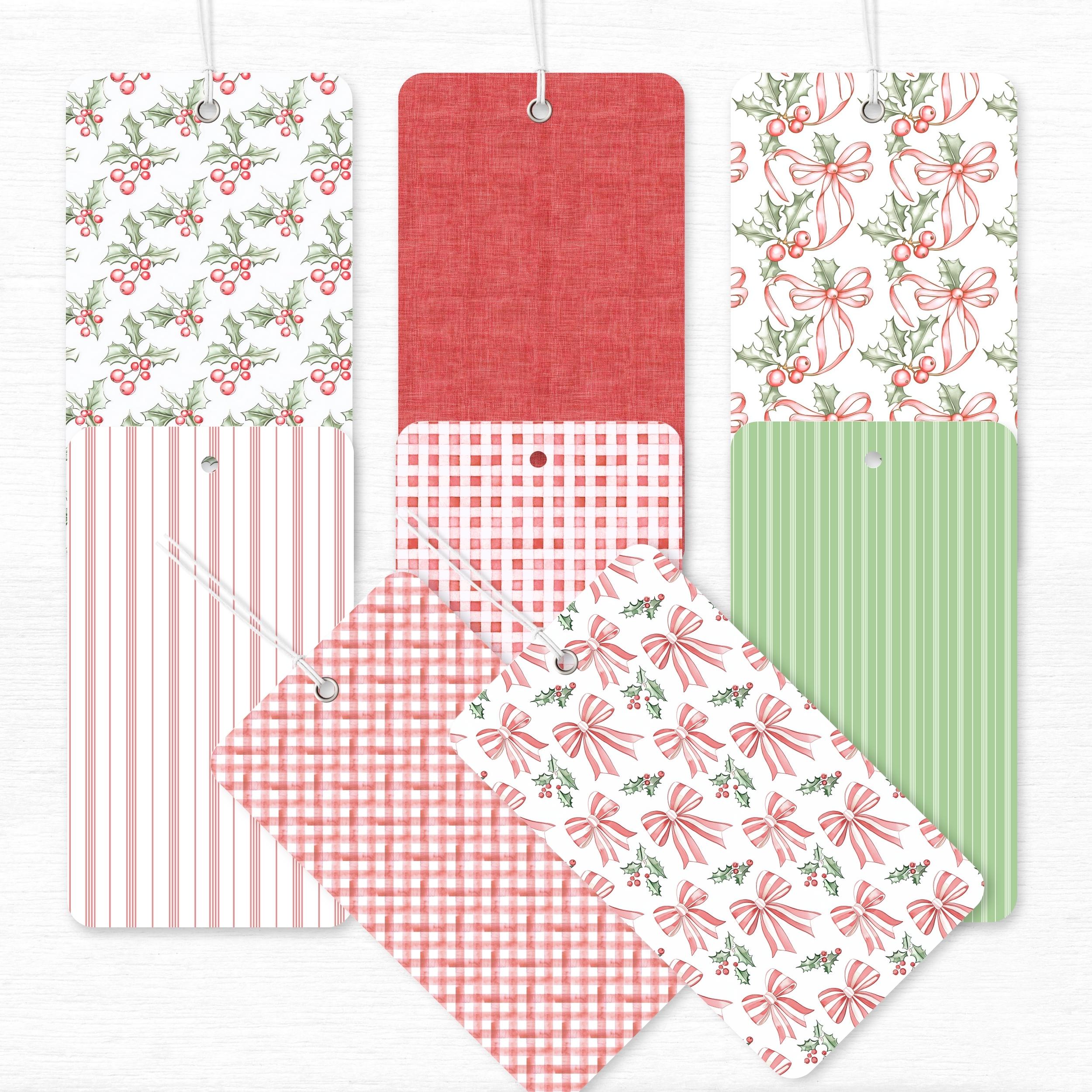 Preppy Christmas Seamless Pattern, Classic Christmas Digital Paper Set ...