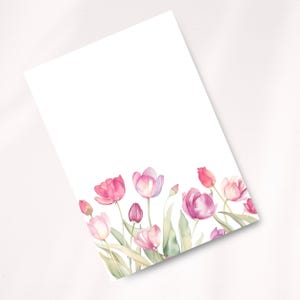 Printable Letter Paper, Tulips, Printable Stationery Lined Paper, Note ...