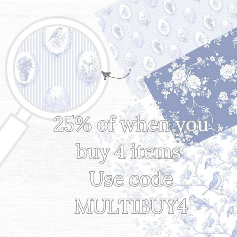 French Country Digital Paper Pack, Grandmillennial Digital Paper Pack ...