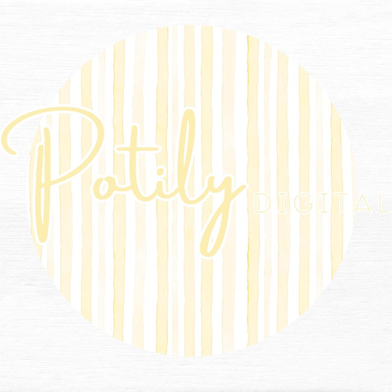 Nursery Seamless Patterns, Butter Yellow Watercolor Pastel Digital ...