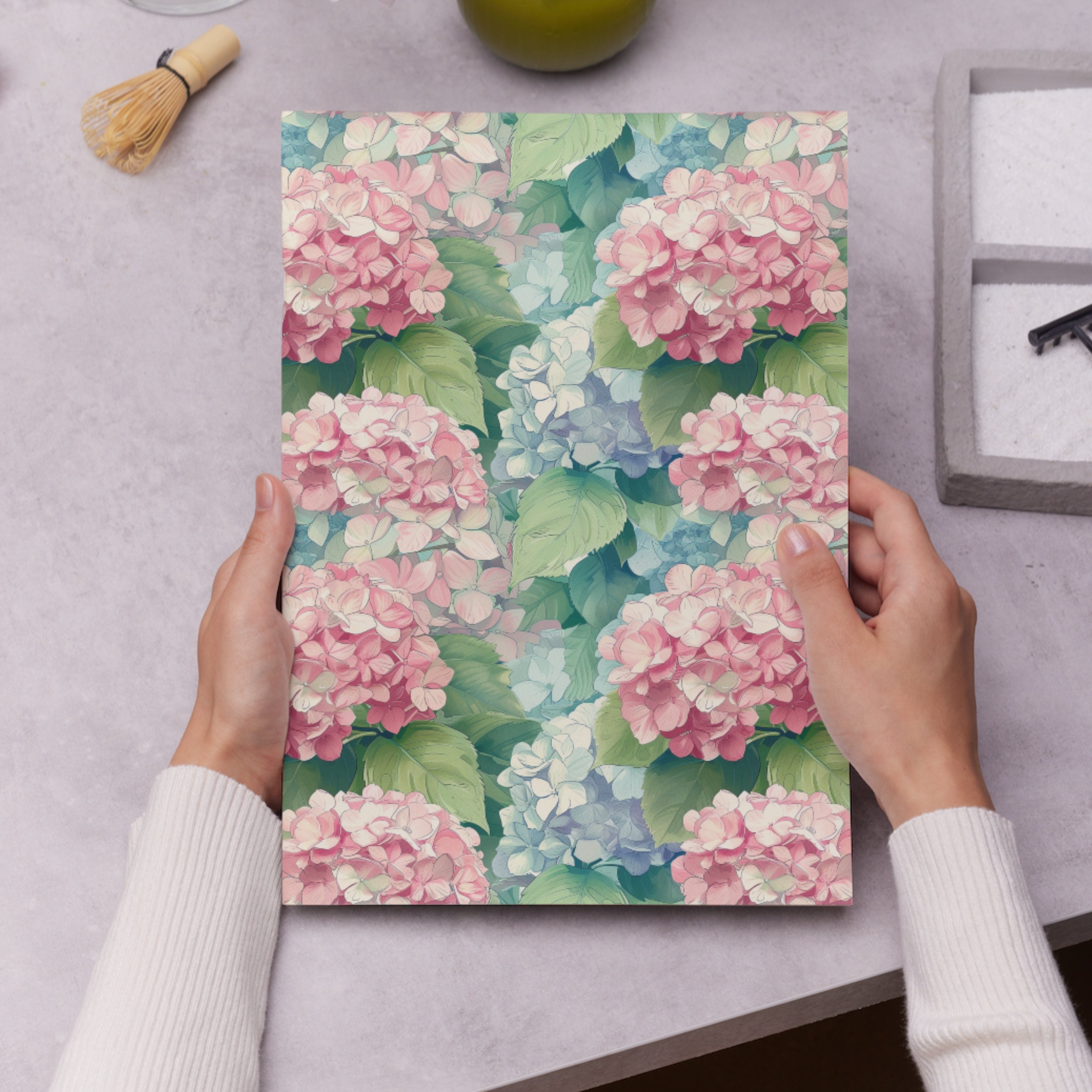 Seamless Patterns, Backgrounds - Digital Download, Hydrangea Clipart ...