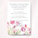 Printable Letter Paper, Tulips, Printable Stationery Lined Paper, Note ...