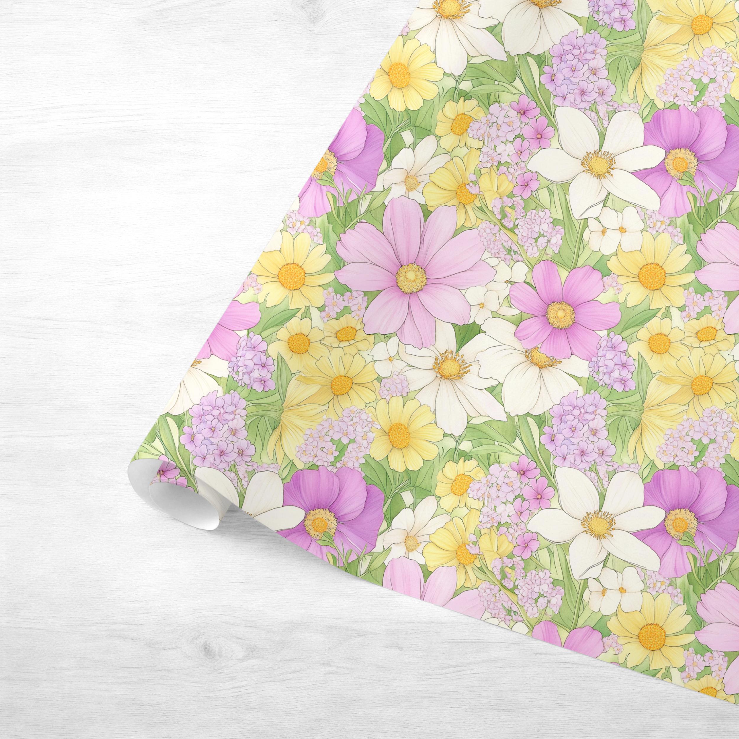 Bright Floral Digital Seamless Paper, Instant Digital Download, Clipart ...