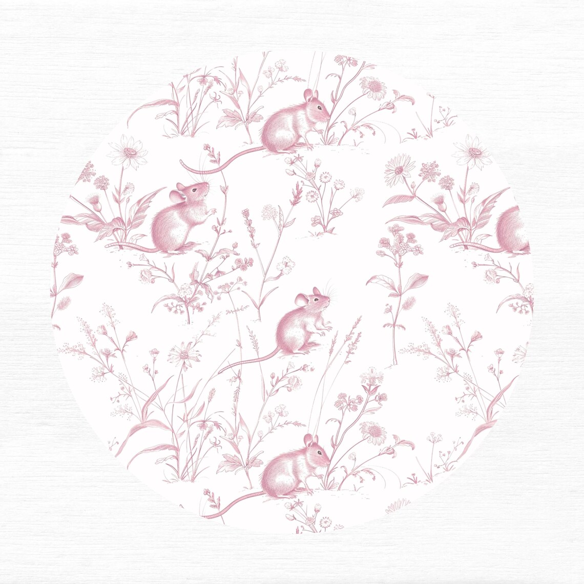 Pink Toile Nursery Seamless Pattern, Nursery/baby Shower Background ...