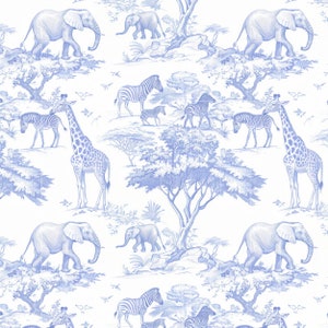 Toile De Jouy Digital Paper - Seamless Animal Pattern Clipart for Paper ...