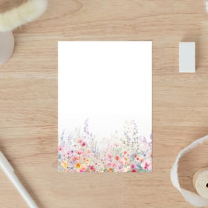 Printable Letter Paper, Wildflowers, Printable Stationery Lined Paper ...