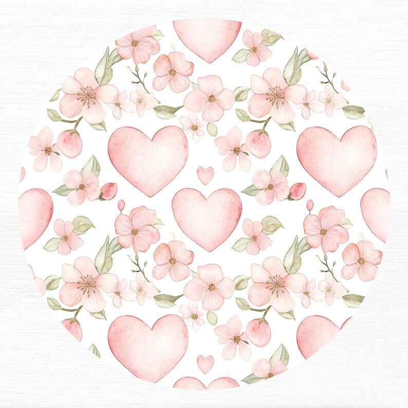 Valentines Day Chinoiserie Seamless Patterns, Hearts and Bows, Instant ...