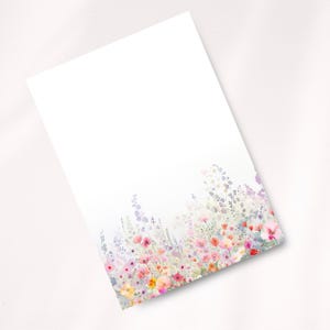 Printable Letter Paper, Wildflowers, Printable Stationery Lined Paper ...