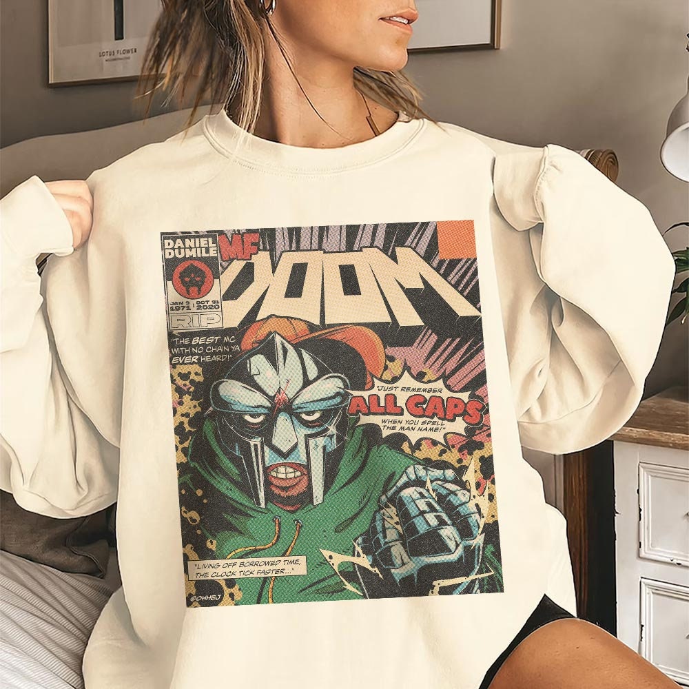 MF DOOM All Caps Comic Art Book Retro Vintage 90s Hip Hop - Etsy