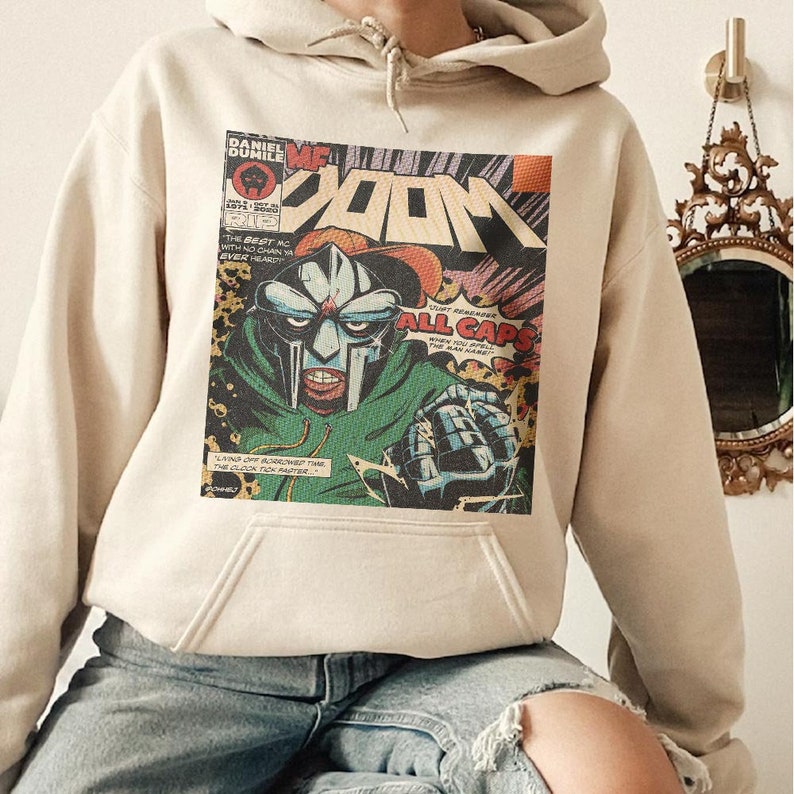 MF DOOM All Caps Comic Art Book Retro Vintage 90s Hip Hop - Etsy