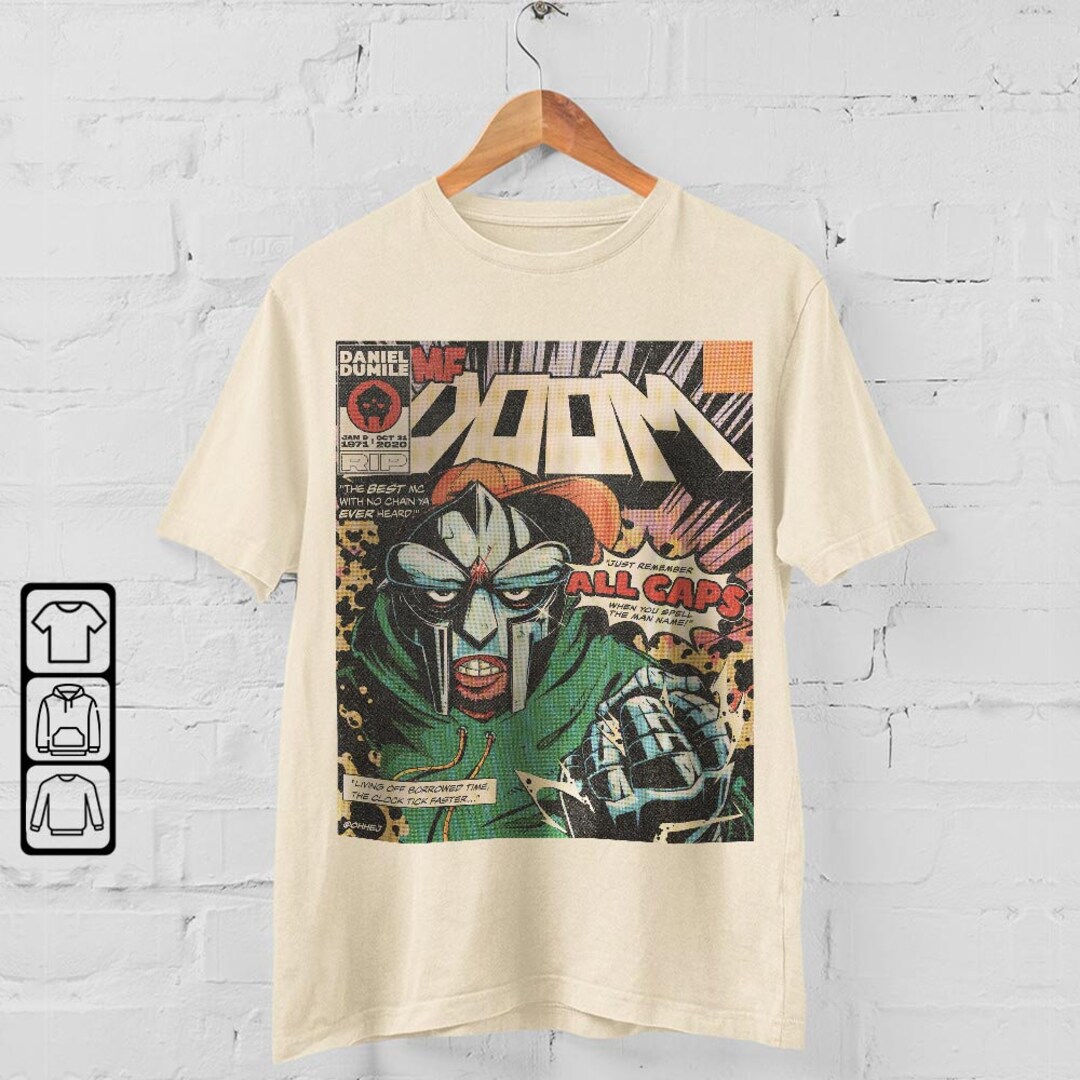 MF DOOM All Caps Comic Art Book Retro Vintage 90s Hip Hop - Etsy