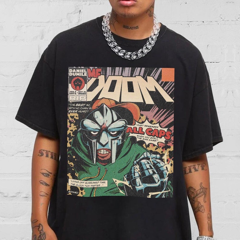 MF DOOM All Caps Comic Art Book Retro Vintage 90s Hip Hop - Etsy