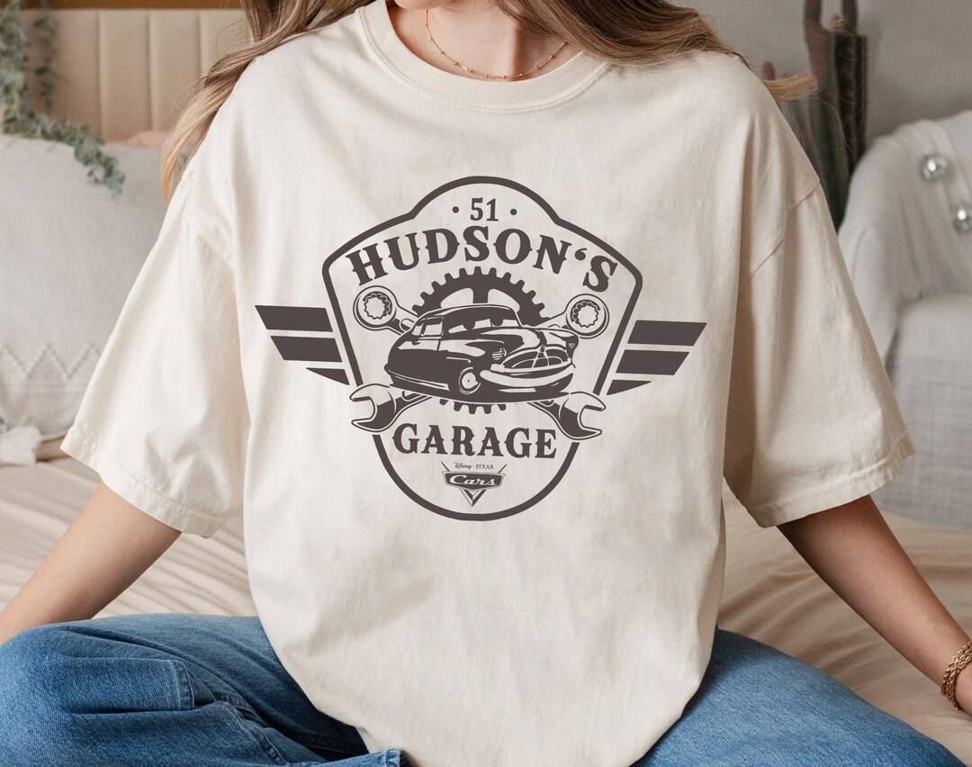 Vintage Hudson's Garage Comfort Colors Shirt, Doc Hudson Hornet Piston ...