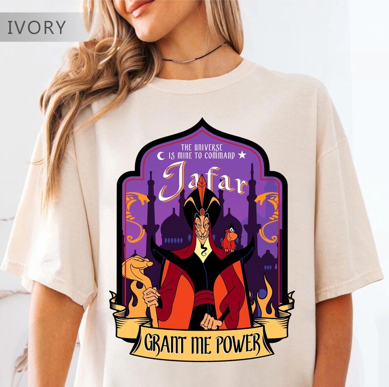 Disney Villains Jafar Grant Me Power Comfort Colors Shirt, Aladdin ...