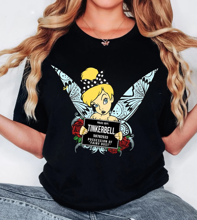 Tinkerbell Gothic Girl Tattooed Possession of Fairy Dust Comfort Colors ...