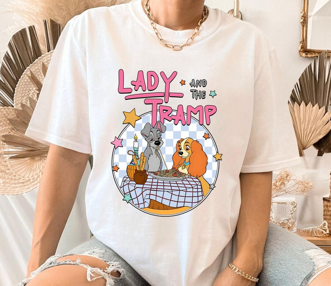 Lady and the Tramp Spaghetti Comfort Colors Shirt, Disney Couple ...