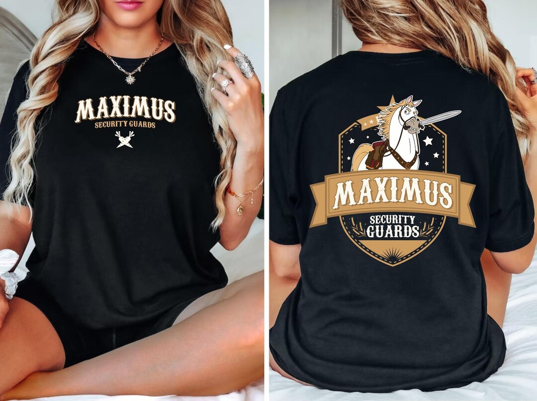 Two Sided Maximus Security Guards Comfort Colors Shirt, Disney Tangled Rapunzel Princess Maximus ...