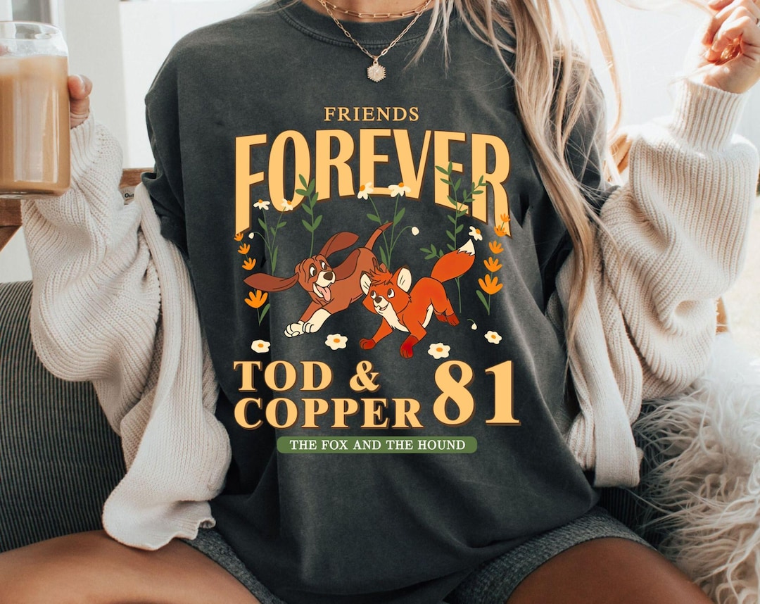 Tod and Copper Friends Forever Comfort Colors Shirt, the Fox and the ...