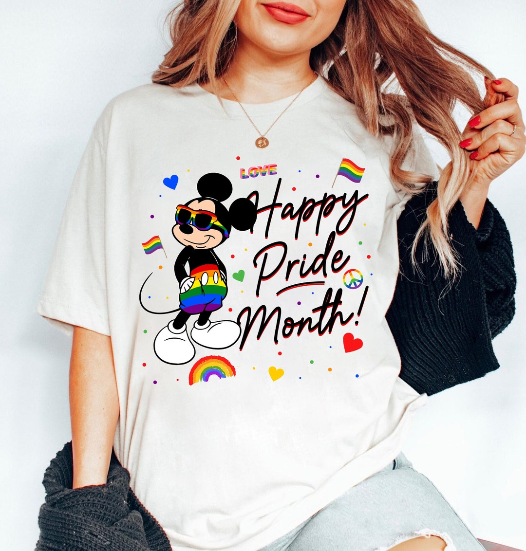 Disney Mickey Mouse Happy Pride Month Comfort Colors Shirt, Disney Lgbt ...