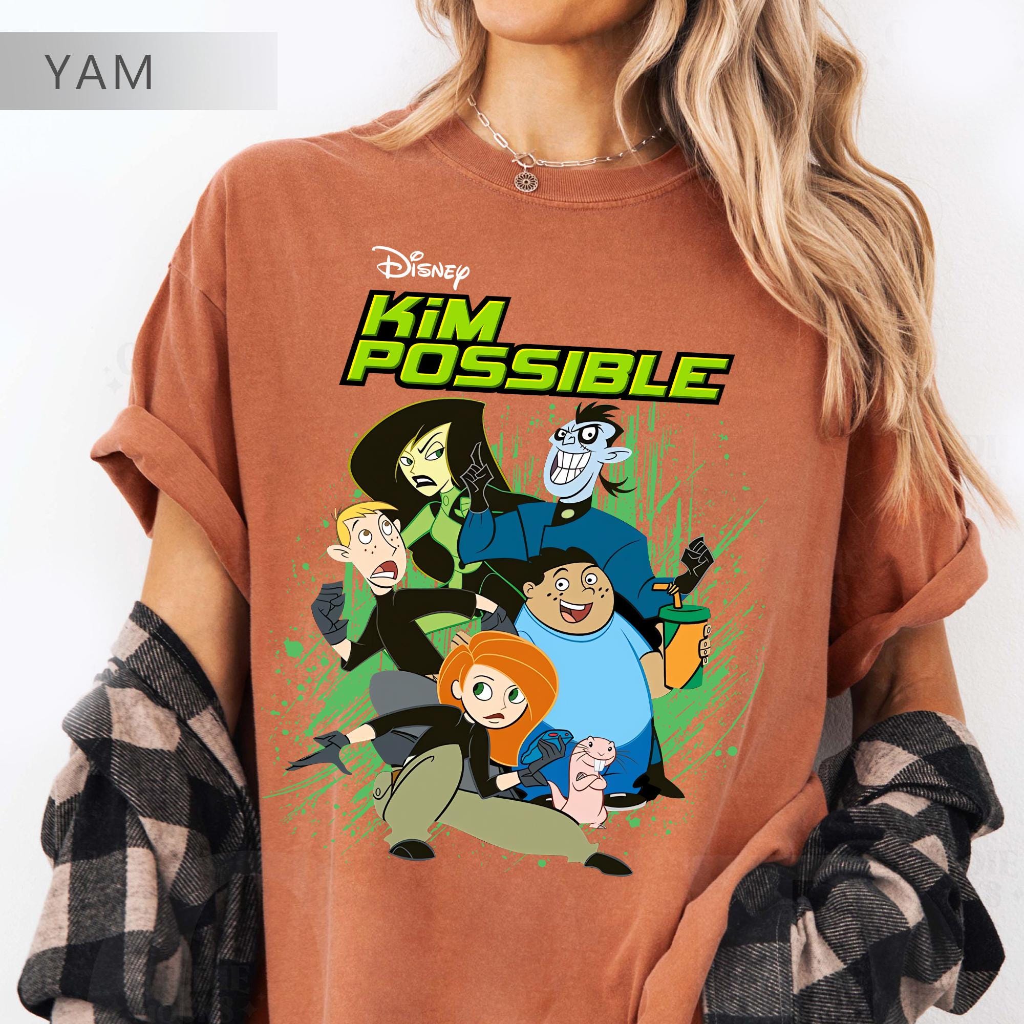 Retro Y2K Kim Possible Disney Channel Shirt, Kim Ron Stoppable Drakken ...