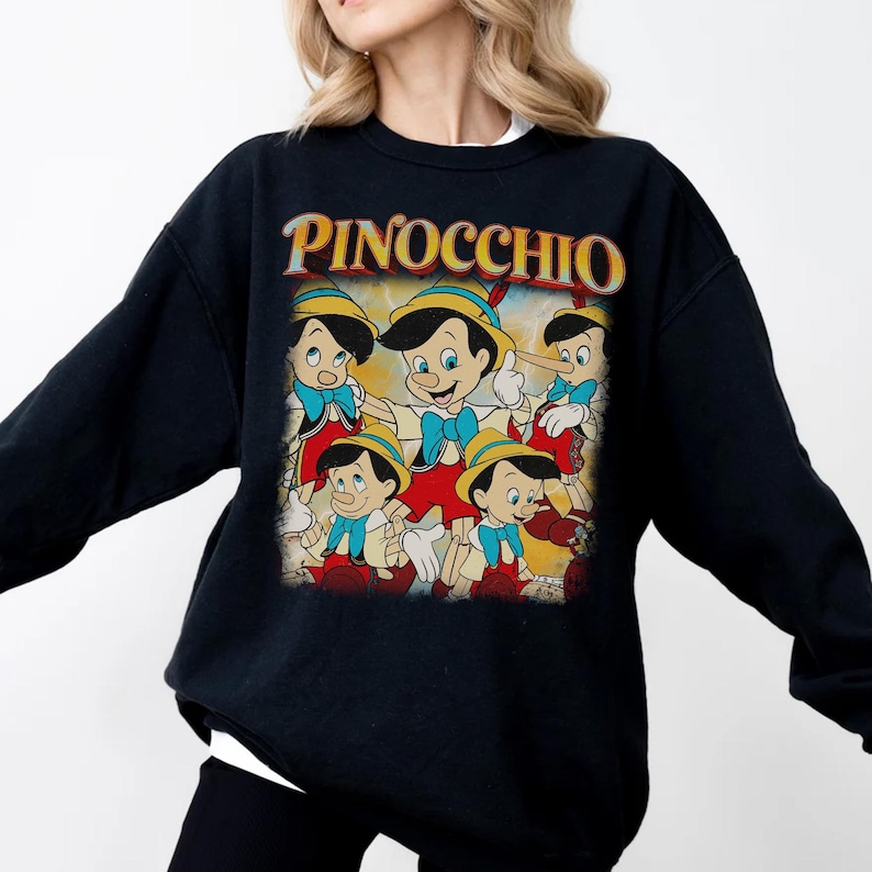Vintage Pinocchio Portraits Disney Comfort Colors Shirt, Disney ...