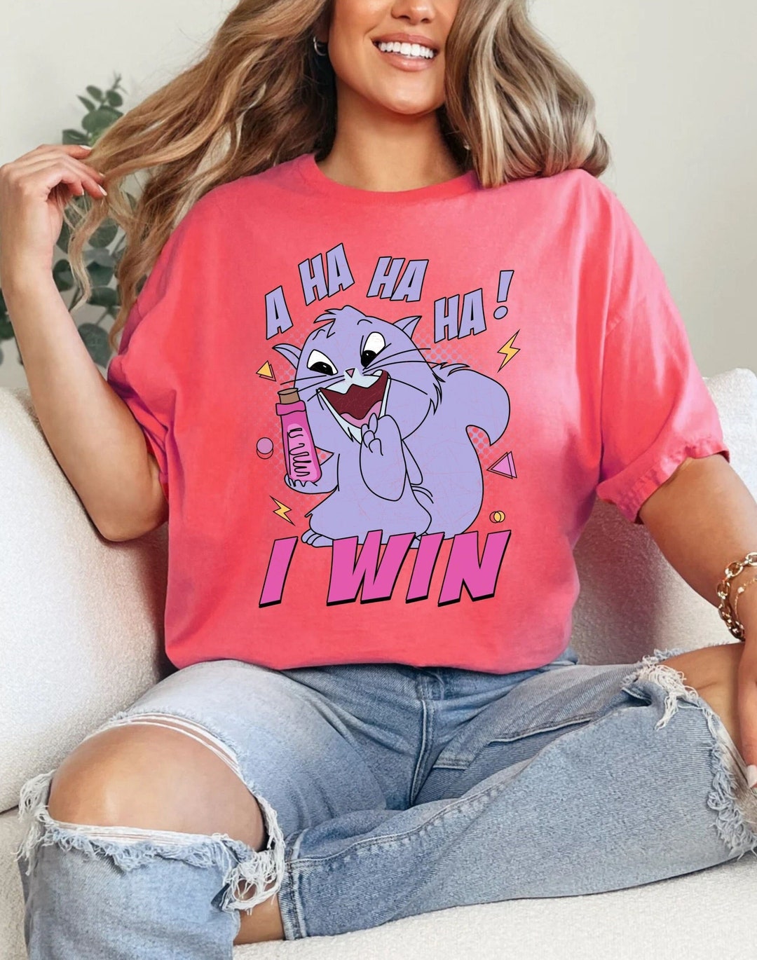 Yzma Cat Ahaha I Win Funny Comfort Colors Shirt, the Emperor's New ...