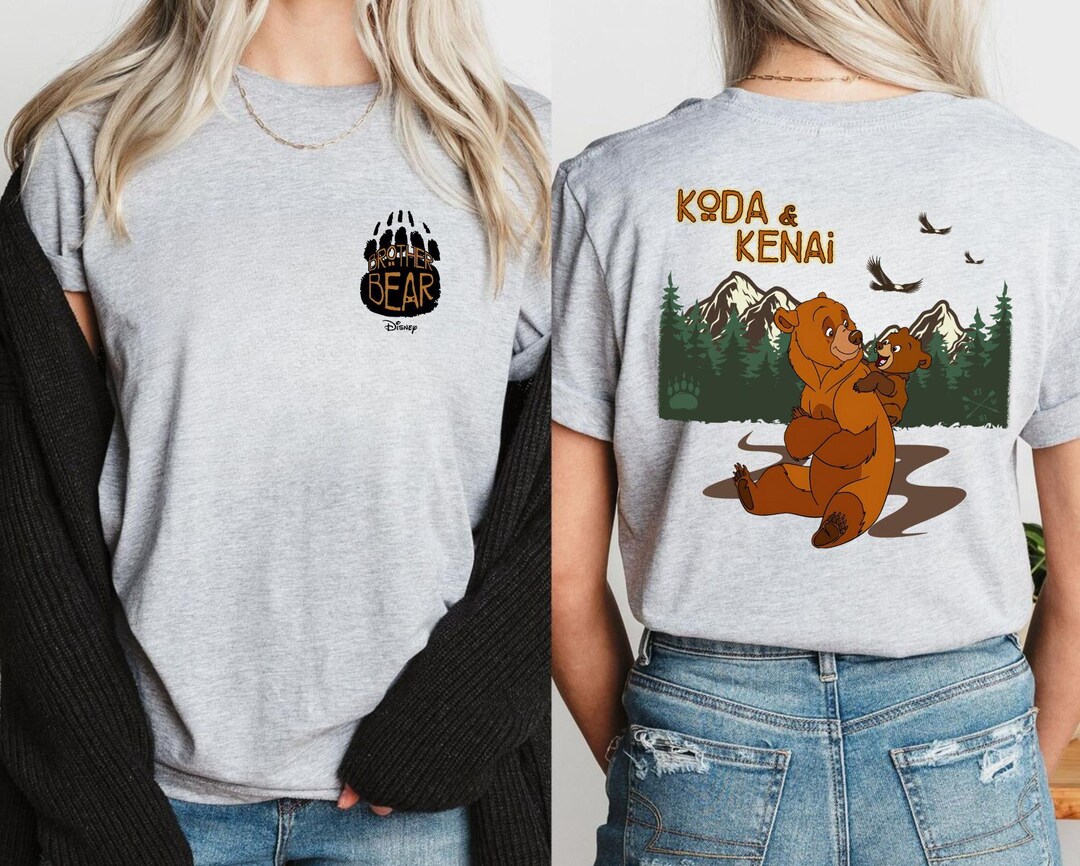 Double Sided Brother Bear Kenai Koda T-shirt, Disney Brotherhood Shirt ...