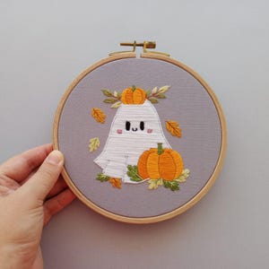PDF PATTERN, Halloween Ghost Embroidery Pattern, Halloween Embroidery ...
