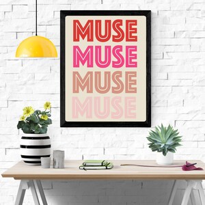 Muse Art Print Inspirational Wall Decor, Artistic Home Decoration ...