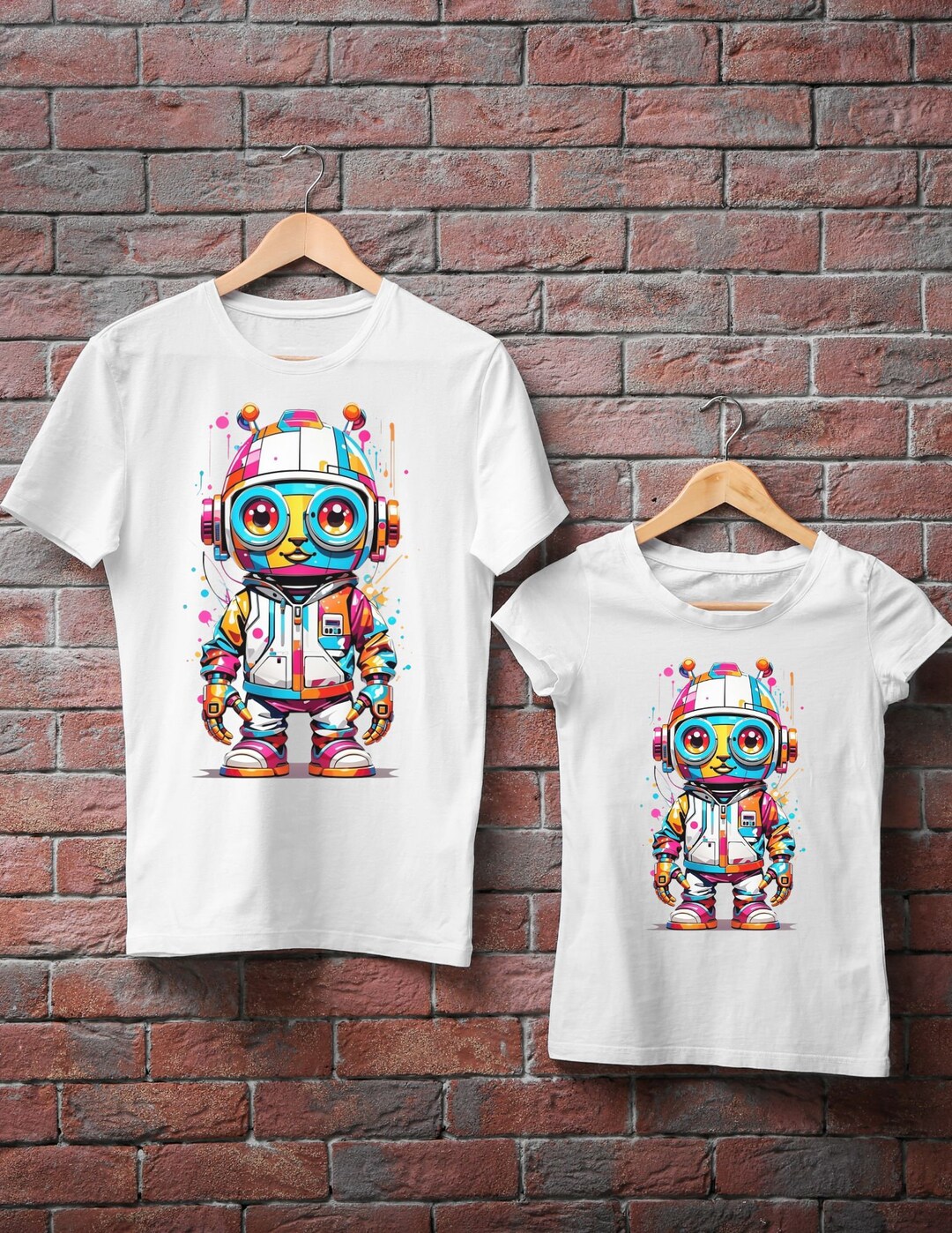 Cute Robot T-shirt, Sublimation Design, SVG & PNG, Digital Art ...