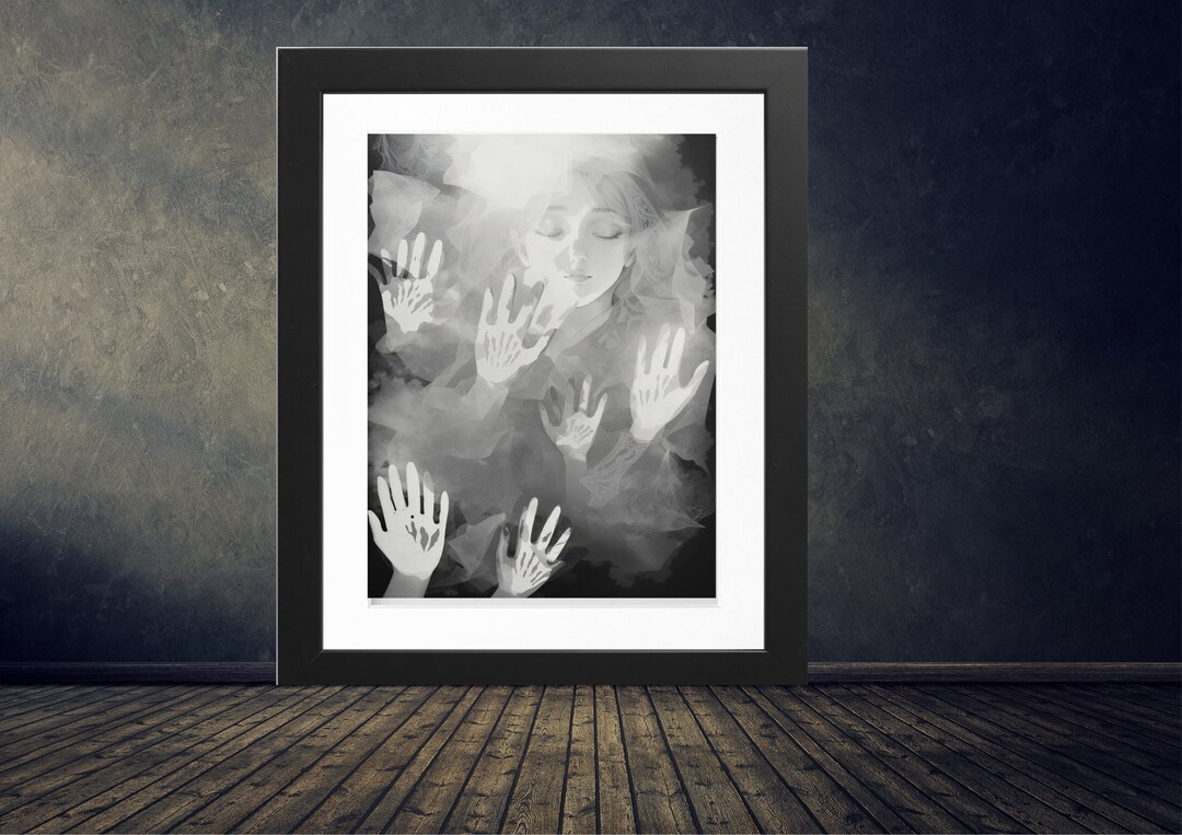 Ghost Hand Print, Wall Art, Digital Art, JPG Files, Instant Download ...