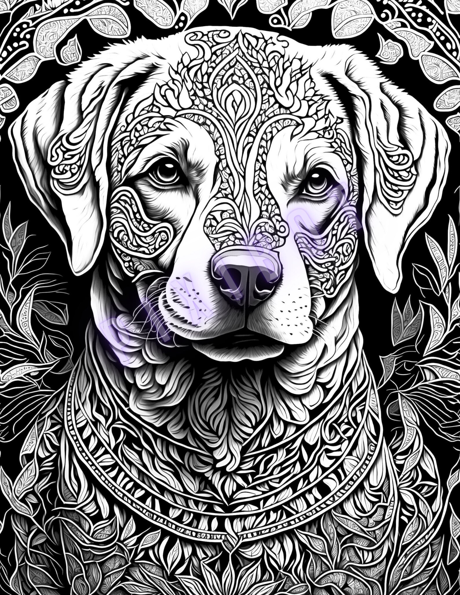 Dogs Coloring Book, Mandala Designs, Relaxing Activity, Coloring Pages ...
