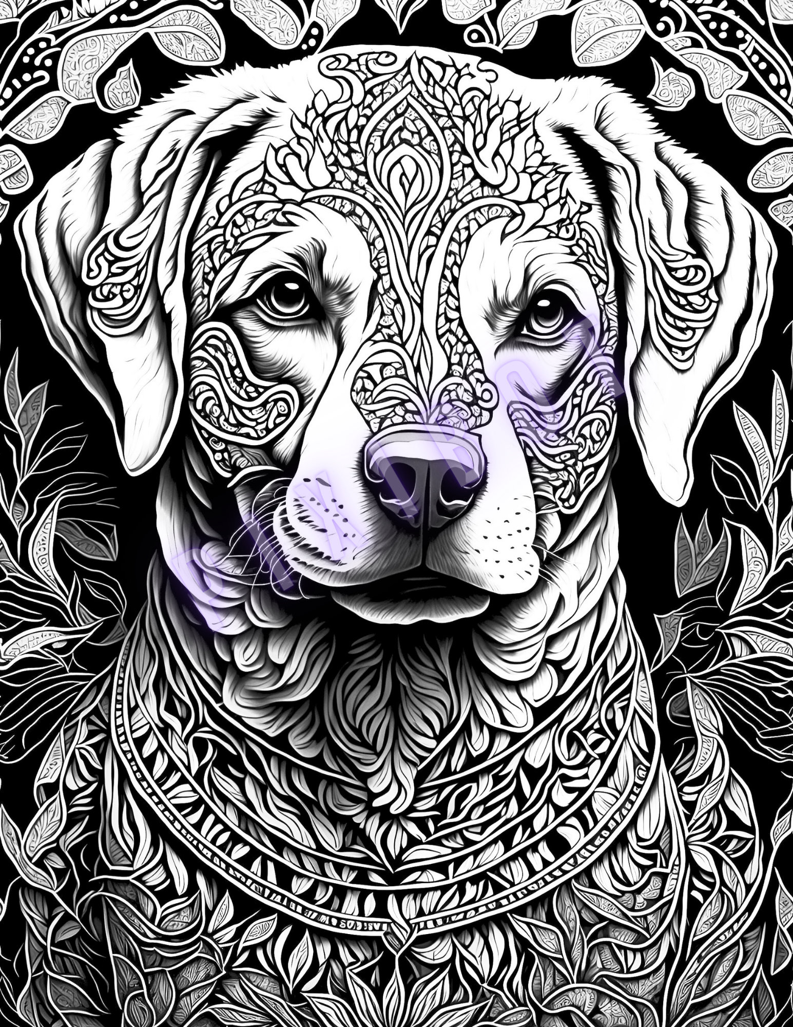 Dogs Coloring Book, Mandala Designs, Relaxing Activity, Coloring Pages ...