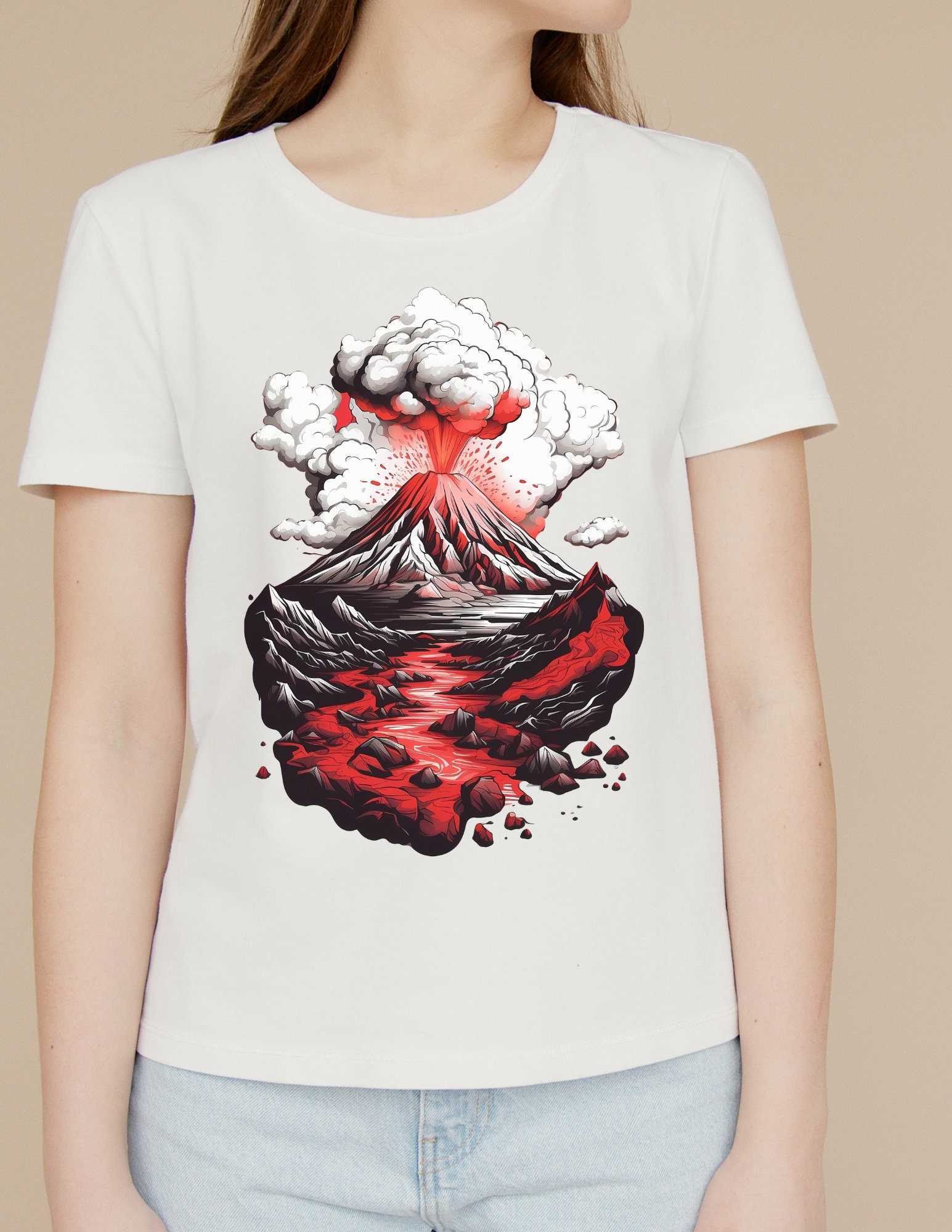 Volcano Vintage PNG Instant Digital Download Tshirt Design Print ...
