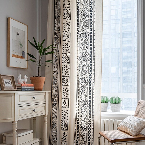 Geometric Curtains - Etsy